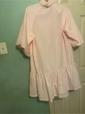 Pinch | Dresses | Pinch Pink And White Striped Buttonfront Shirt Dress ...